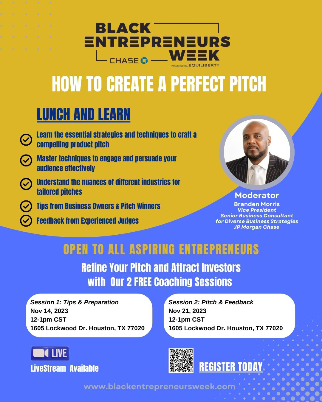 Black Entrepreneurs Week - Agenda